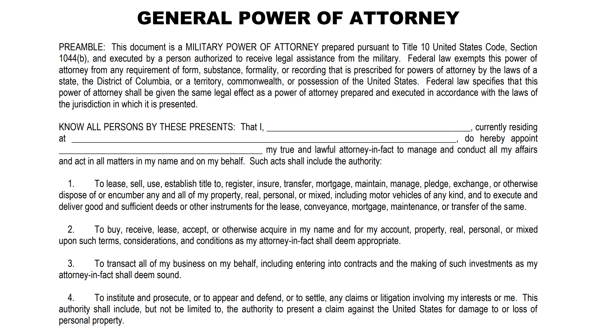 Power of Attorney - What Military Members Need to Know