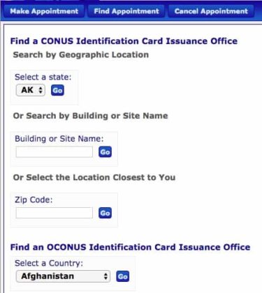 RAPIDS Appointment Scheduler User Guide for New Military ID Cards