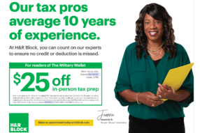 H&R Block - $25 Coupon Code for In-Store Tax Preparation - 2022